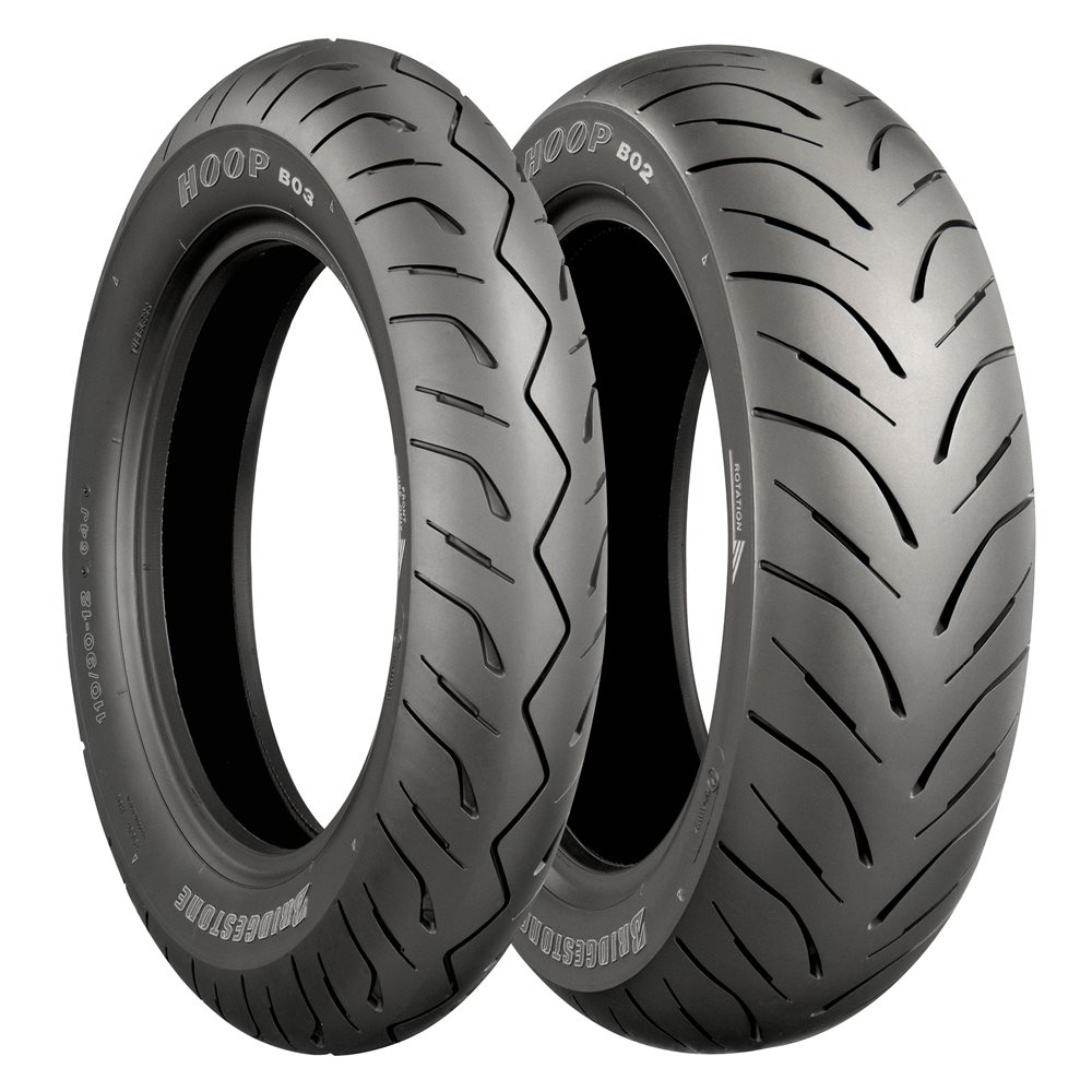 Bridgestone B 03 G 120/80 - 14 58S TL (avant) - Pneus moto.org